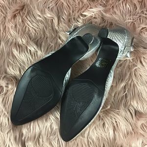 Ashro | Shoes | Ashro Church Shoes Sliver Croc Pump | Poshmark